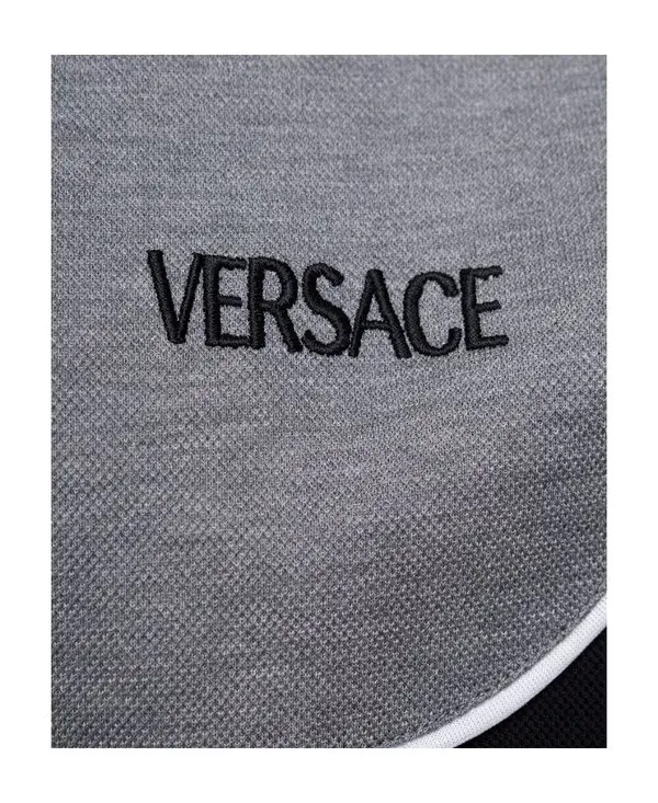 Versace Logo Embroidered Short-sleeved Polo Shirt