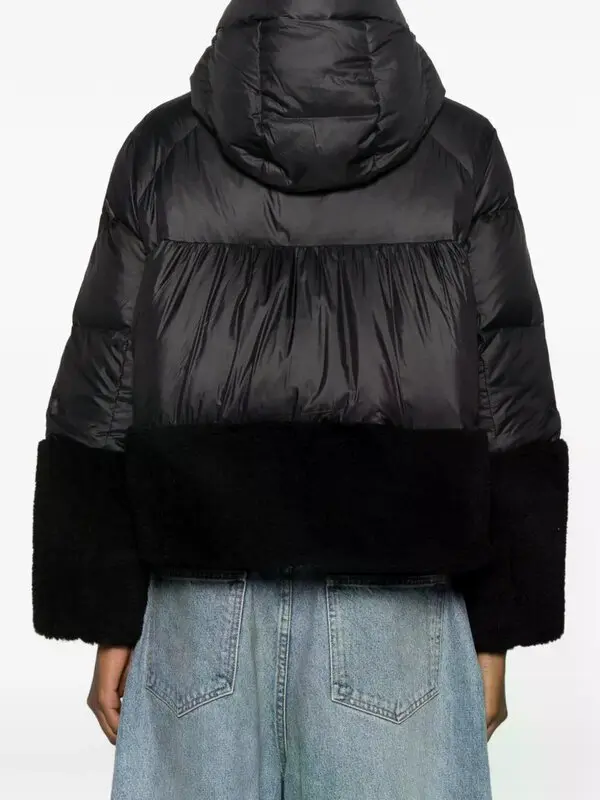 DUNO Hooded Faux-fur Trim Jacket