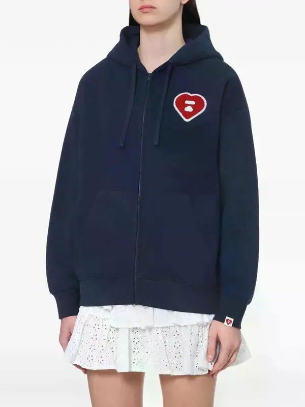 AAPE BY *A BATHING APE Logo-patch Zip-up Hoodie