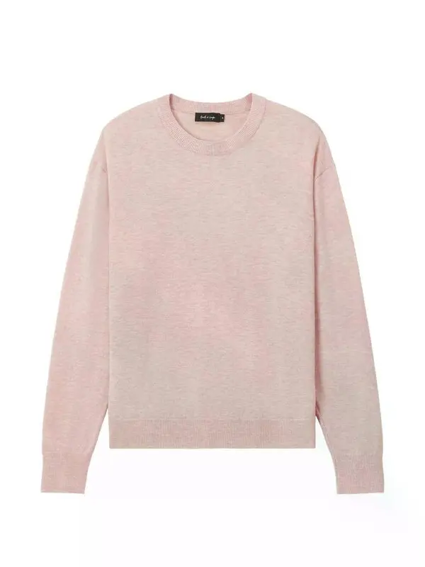 TOUT A COUP Scarf-detail Crew-neck Sweater - Pink