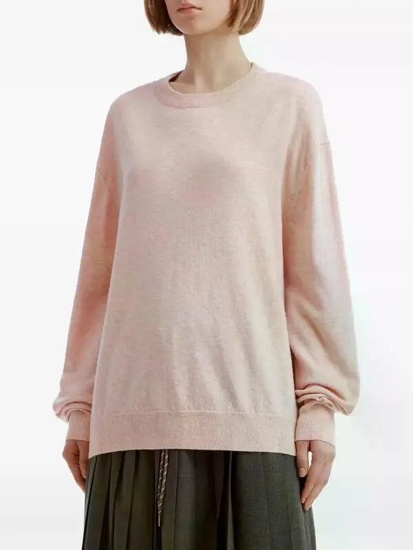 TOUT A COUP Scarf-detail Crew-neck Sweater