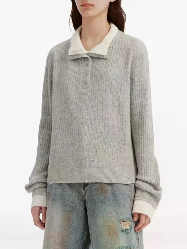 TOUT A COUP Ribbed-knit Sweater