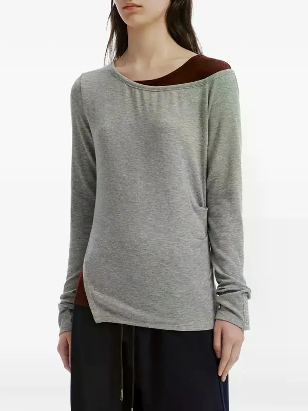 TOUT A COUP Layered-effect Long-sleeve T-shirt