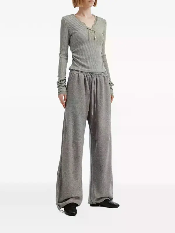 B+AB Lace-trim Ribbed Top