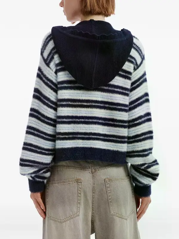 TOUT A COUP Zip-up Hooded Cardigan