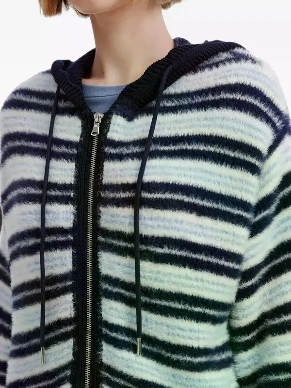 TOUT A COUP Zip-up Hooded Cardigan