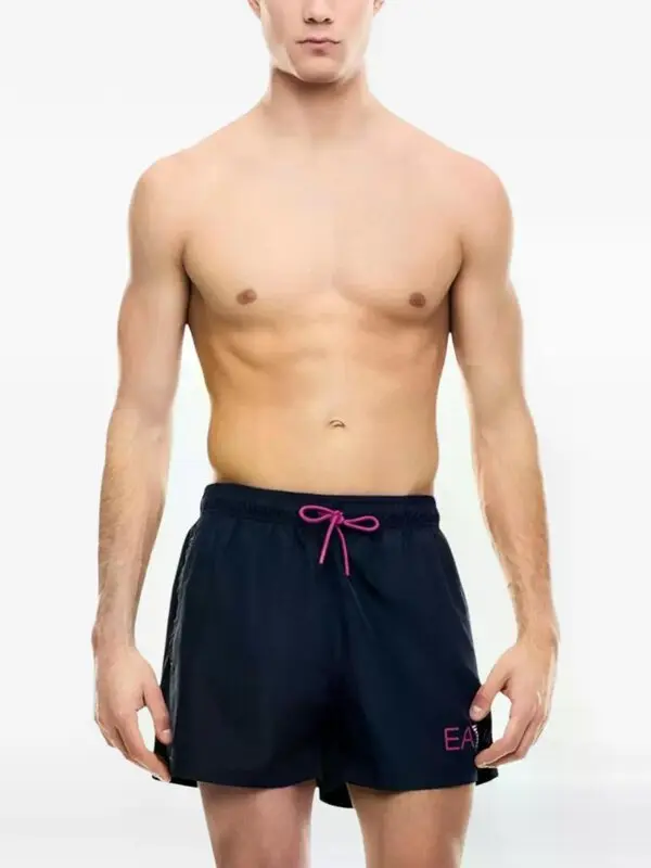 EA7 Logo-print Drawstring Swim Shorts
