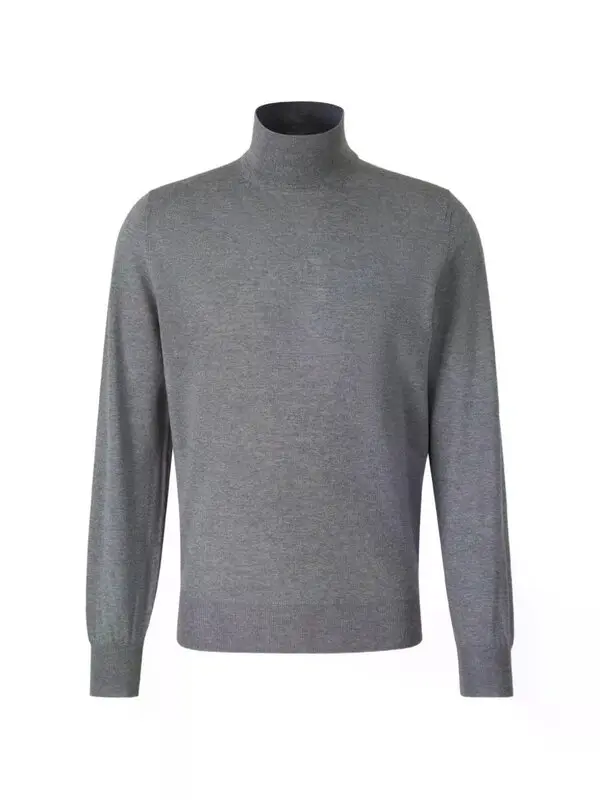 Canali Wool High-neck Sweater - Grey