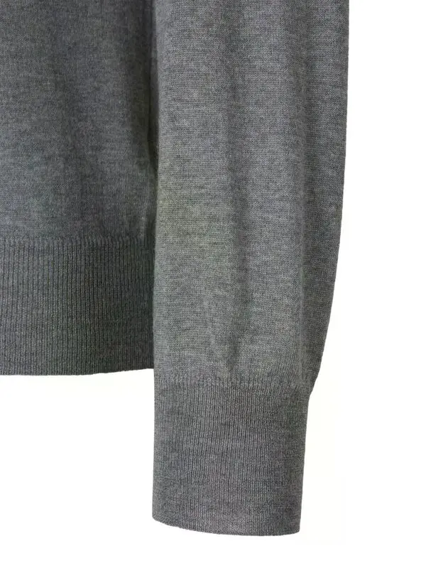 Canali Wool High-neck Sweater - Grey