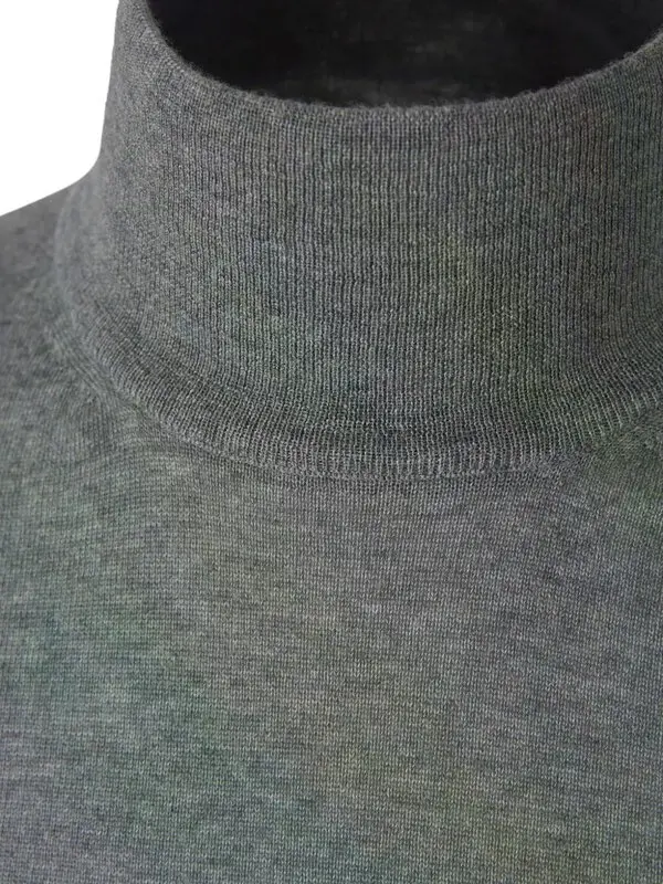Canali Wool High-neck Sweater - Grey