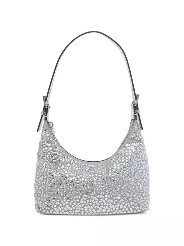Michael Kors Crystal-embellished Shoulder Bag - Silver