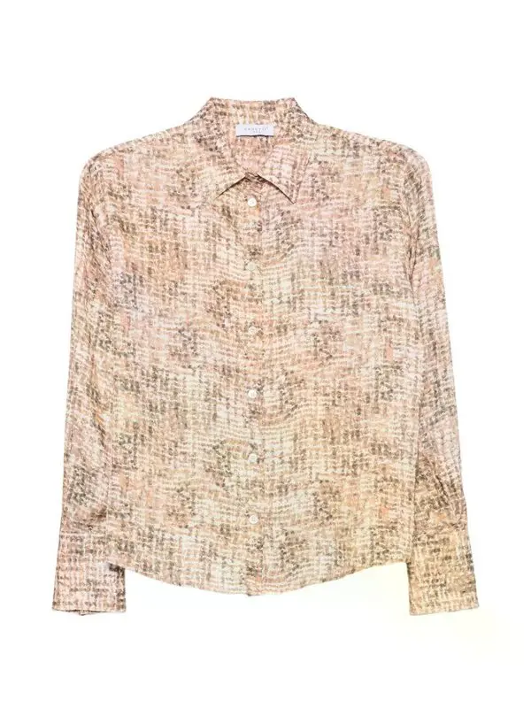 ZANETTI Abstract-print Long-sleeve Shirt