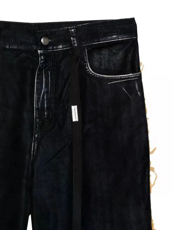 ANN DEMEULEMEESTER Fringed-trim Jeans