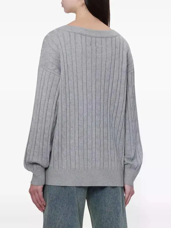 AAPE BY *A BATHING APE Cable-knit V-neck Sweater