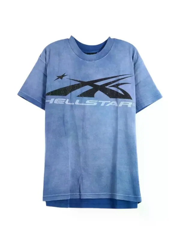HELLSTAR Graphic-print Cotton T-shirt - Blue
