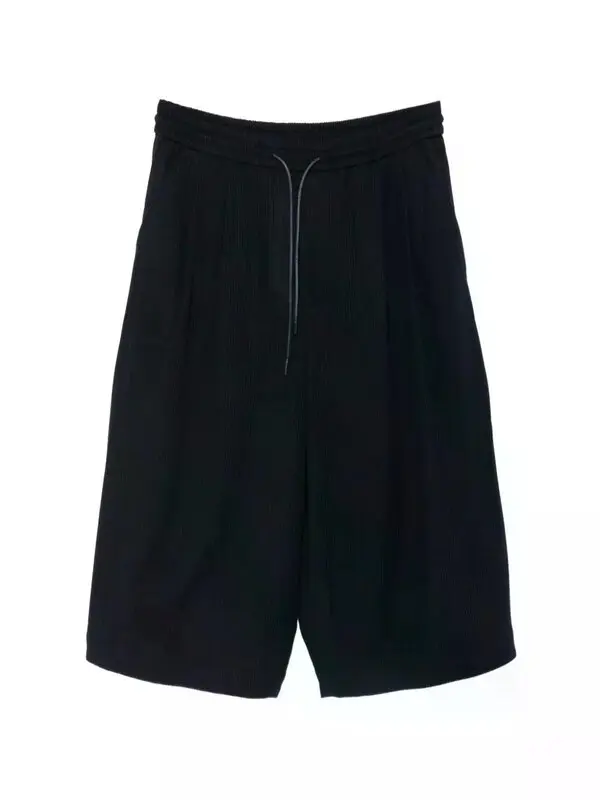 JUUN.J Ribbed Drawstring-waist Trousers - Blue