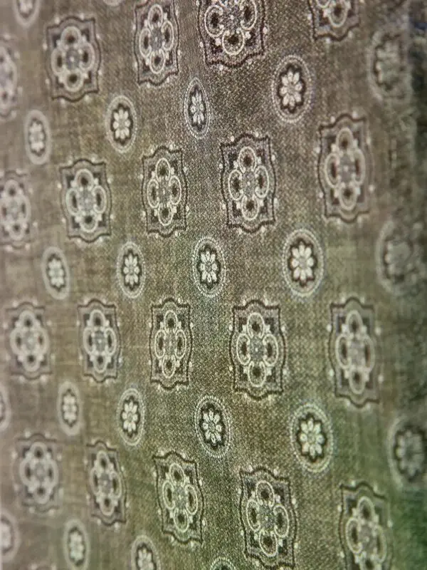 DELL'OGLIO Geometric-print Frayed Scarf