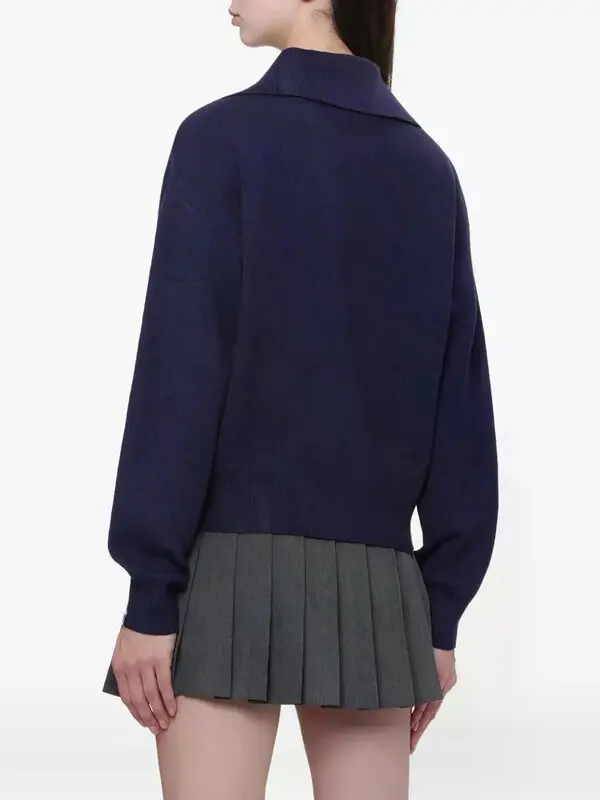 AAPE BY *A BATHING APE Logo-intarsia Half-zip Sweater