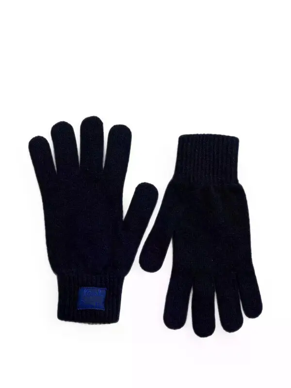 Paul Smith Logo-patch Ribbed-cuff Gloves