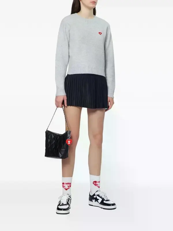 AAPE BY *A BATHING APE Heart-patch Knitted Sweater