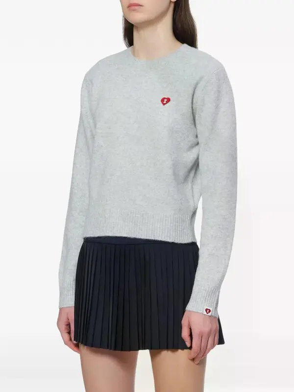 AAPE BY *A BATHING APE Heart-patch Knitted Sweater