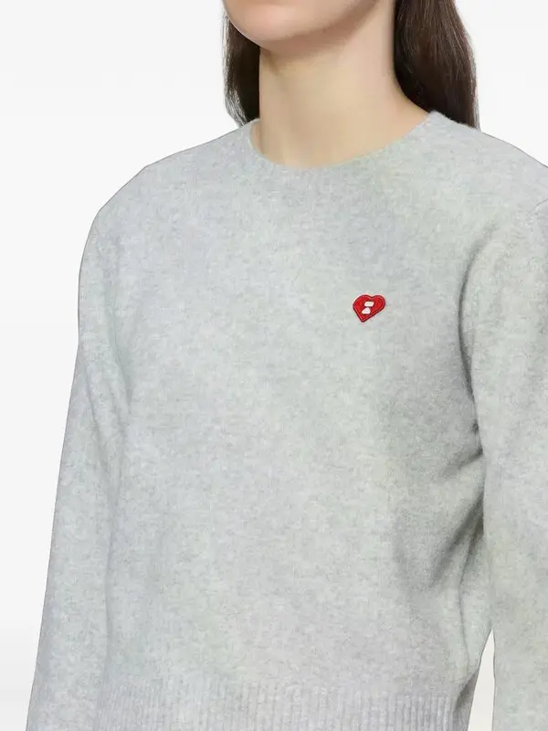 AAPE BY *A BATHING APE Heart-patch Knitted Sweater