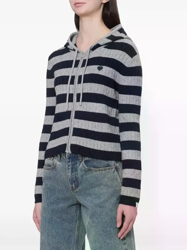 AAPE BY *A BATHING APE Striped Cable-knit Cardigan