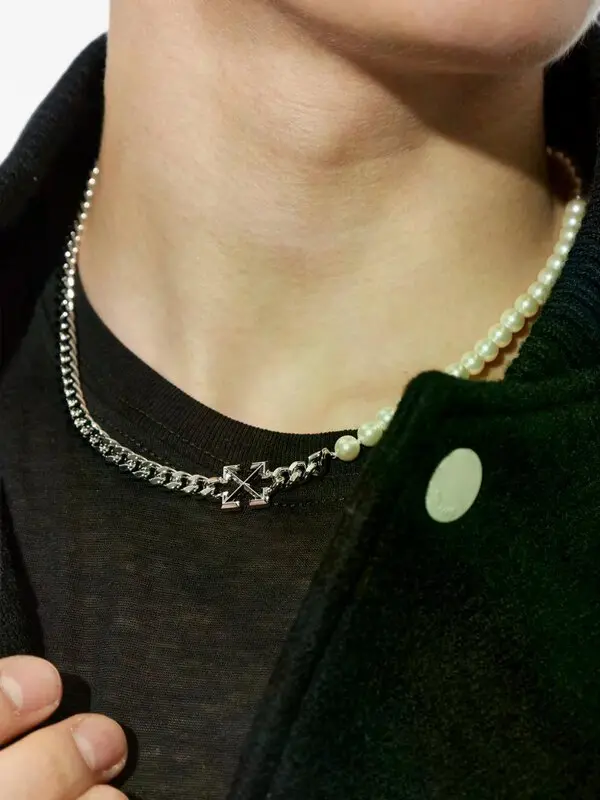Off-White Arrows-detail Necklace - Silver