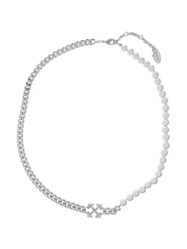 Off-White Arrows-detail Necklace - Silver