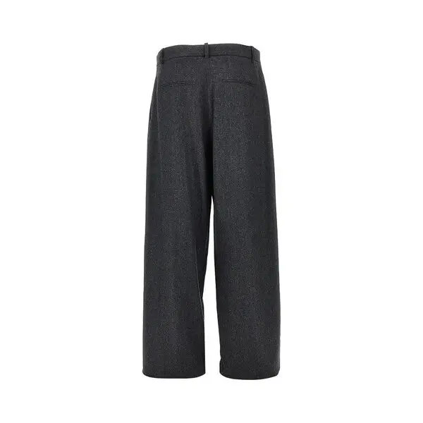 Khaite August' Pleated Flannel Pants