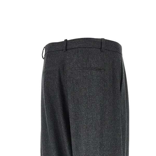 Khaite August' Pleated Flannel Pants