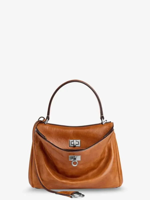 Balenciaga Rodeo Mini Leather Handbag - Brown