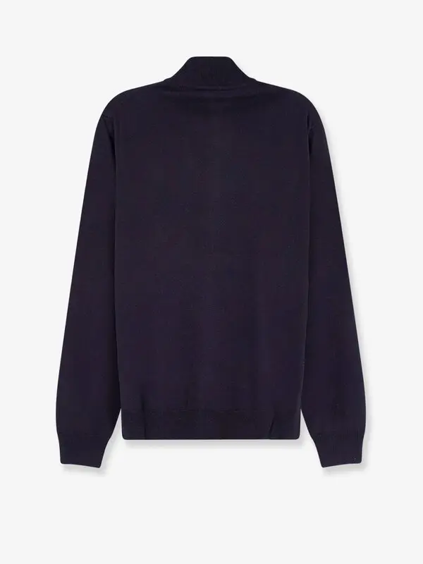 Corneliani Fullzip Wool Cardigan - Blue