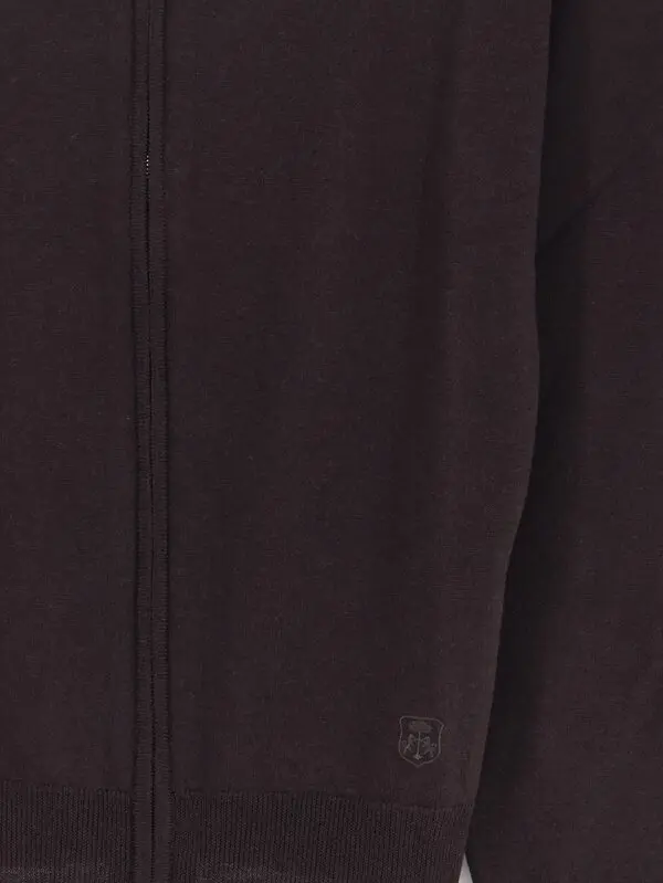 Corneliani Fullzip Wool Cardigan - Brown
