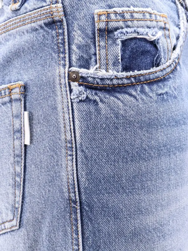 NUMERI 123456789 Distressed Cotton Jeans