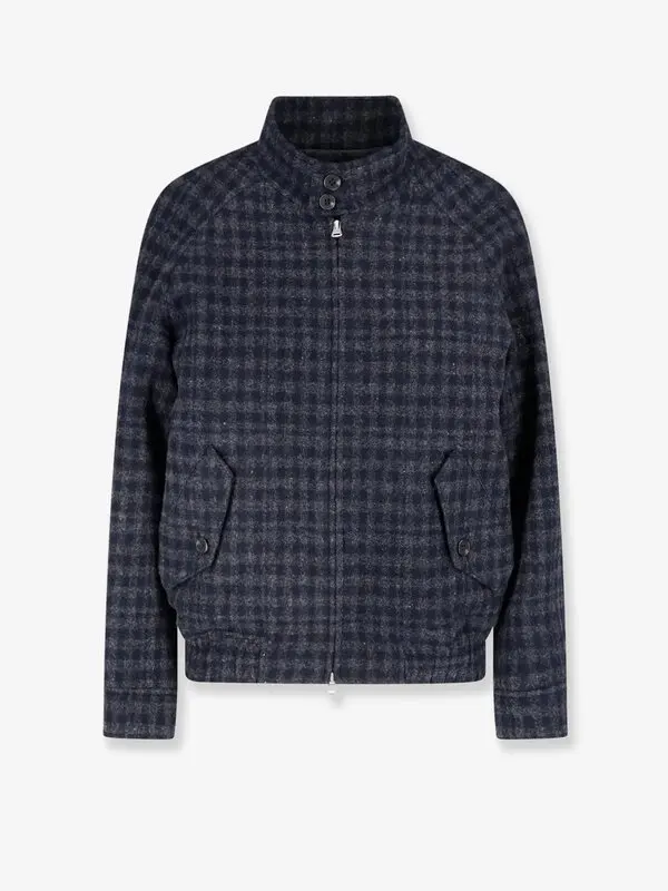 DUNST Wool Jacket With Checked Pattern