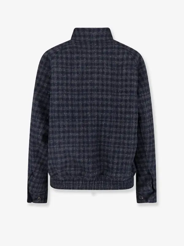 DUNST Wool Jacket With Checked Pattern