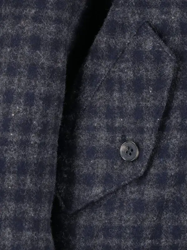 DUNST Wool Jacket With Checked Pattern
