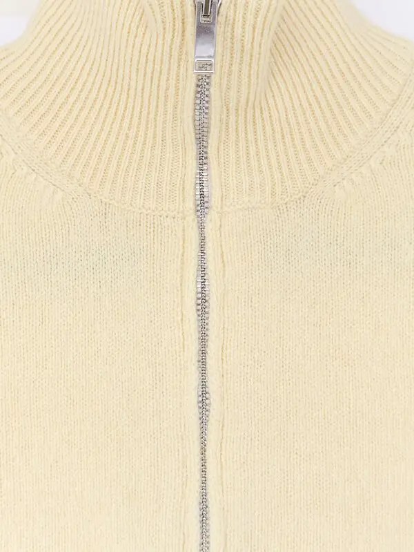 Alpha Studio Wool And Cashmere Halfzip Cardigan