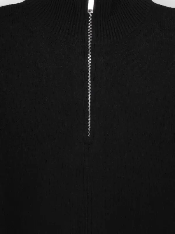 Alpha Studio Wool And Cashmere Halfzip Cardigan