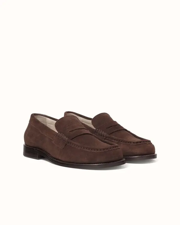 DUKE + DEXTER Willis Suede Penny Loafer