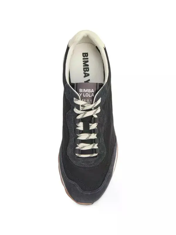 Bimba Y Lola Sneakers 23 Suede And Anthracite Fabric