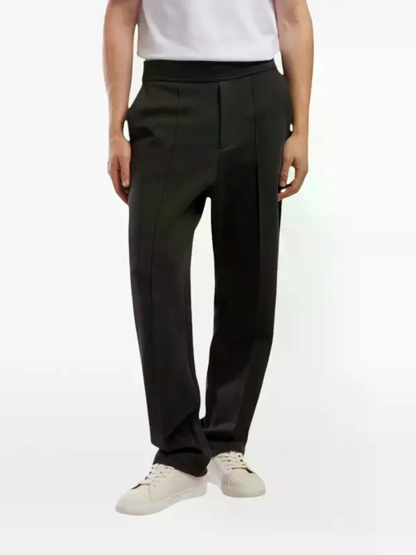 MACRON Asher Front-crease Track Pants - Black
