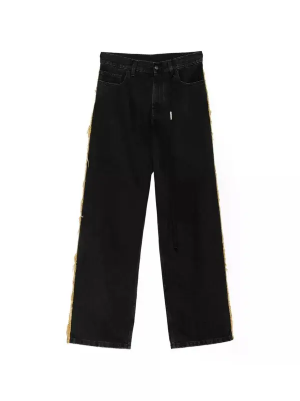 ANN DEMEULEMEESTER Frayed-detail Straight-leg Jeans
