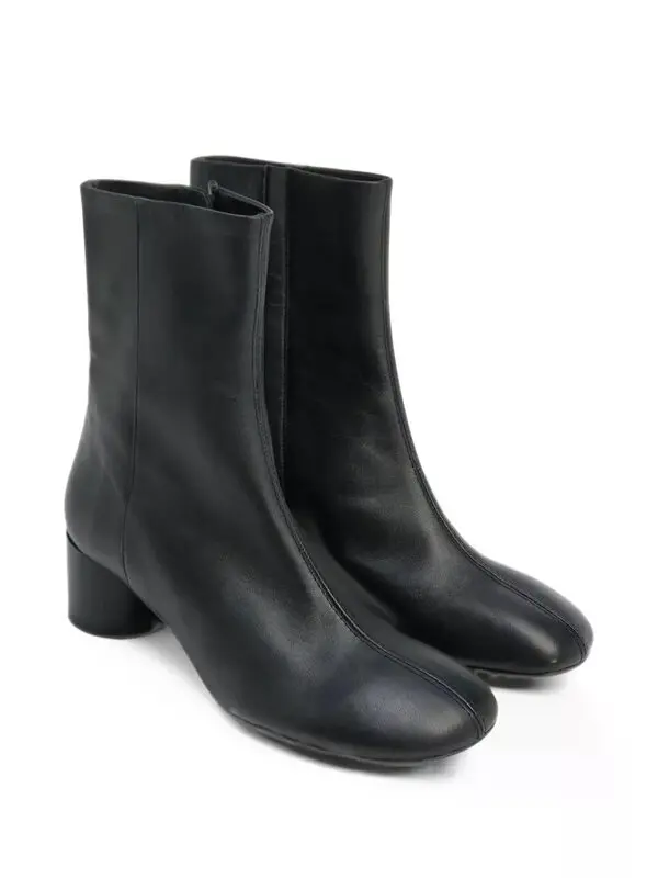 Bimba Y Lola Leather Ankle Boots With Heel