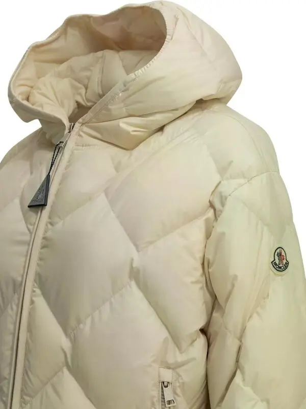 Moncler Arvouinne Hooded Triangle-quilted Short Down Jacket
