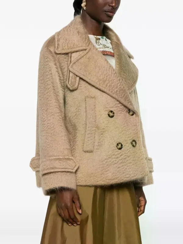 Dorothee Schumacher Urban Attraction Double-breasted Brushed Jacket