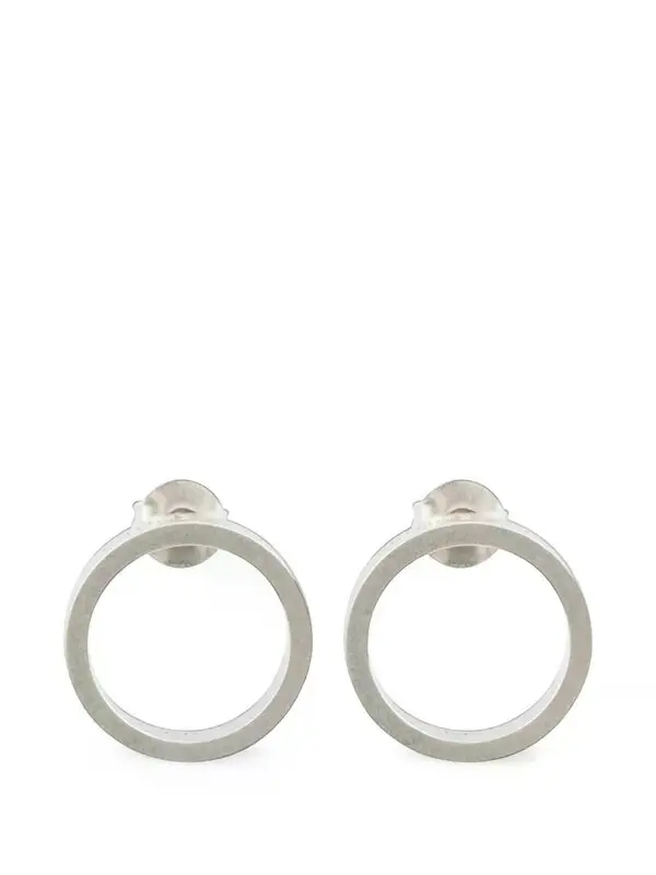 MAISON MARGIELA Numbers-engraved Hoop Earrings - Silver