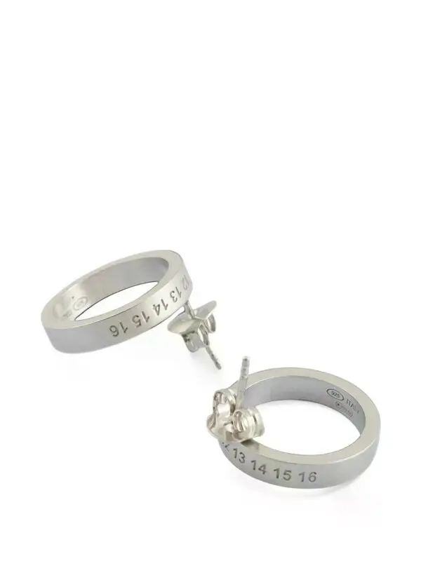 MAISON MARGIELA Numbers-engraved Hoop Earrings