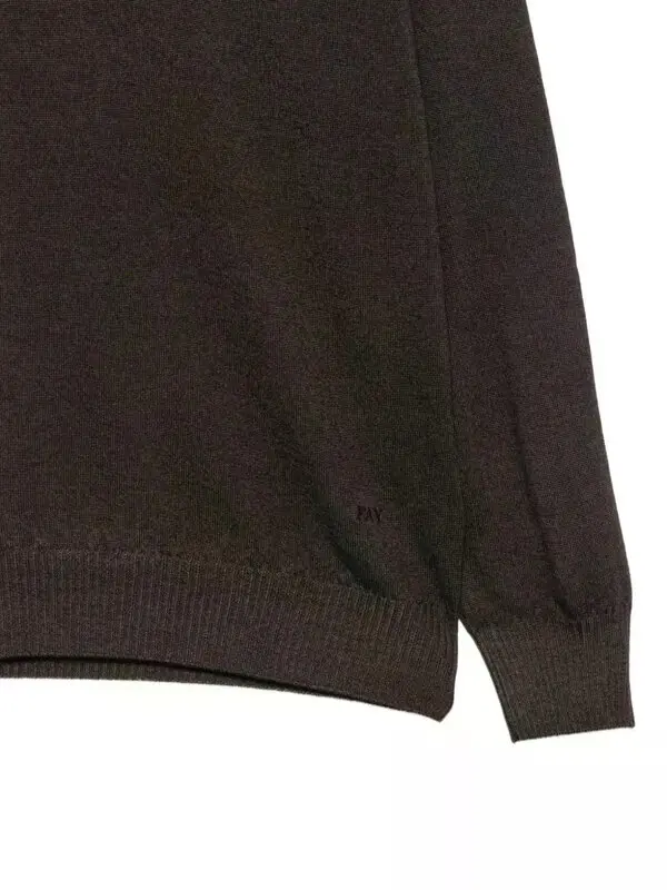 FAY Embroidered-logo Crew-neck Sweater
